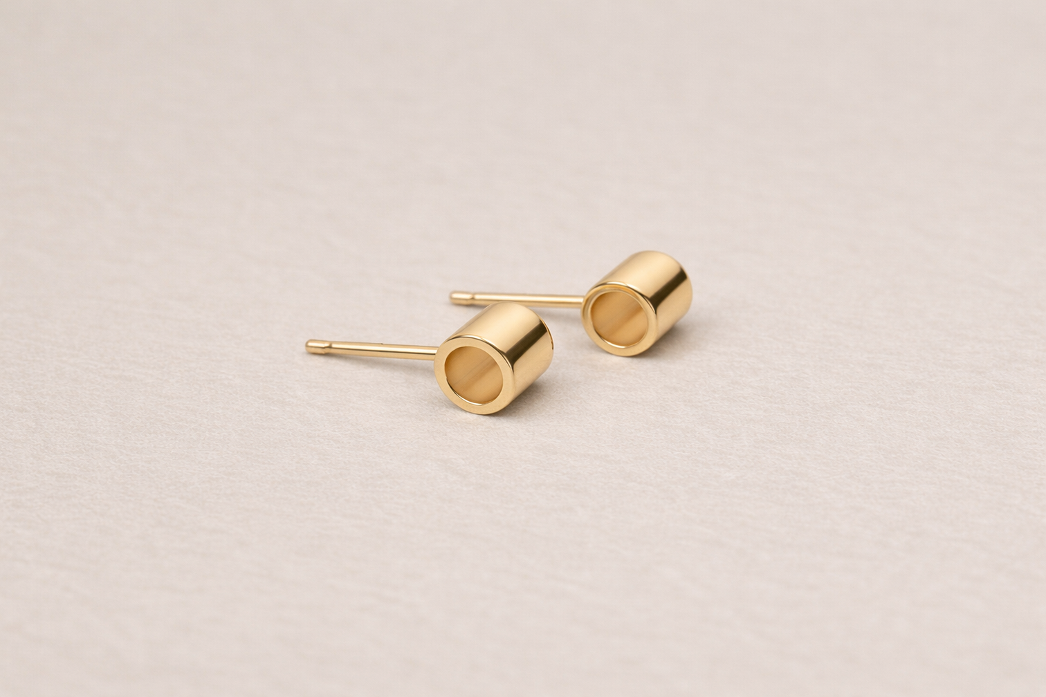 Wide Tube Studs | 14k Solid Gold – Sheena Marshall