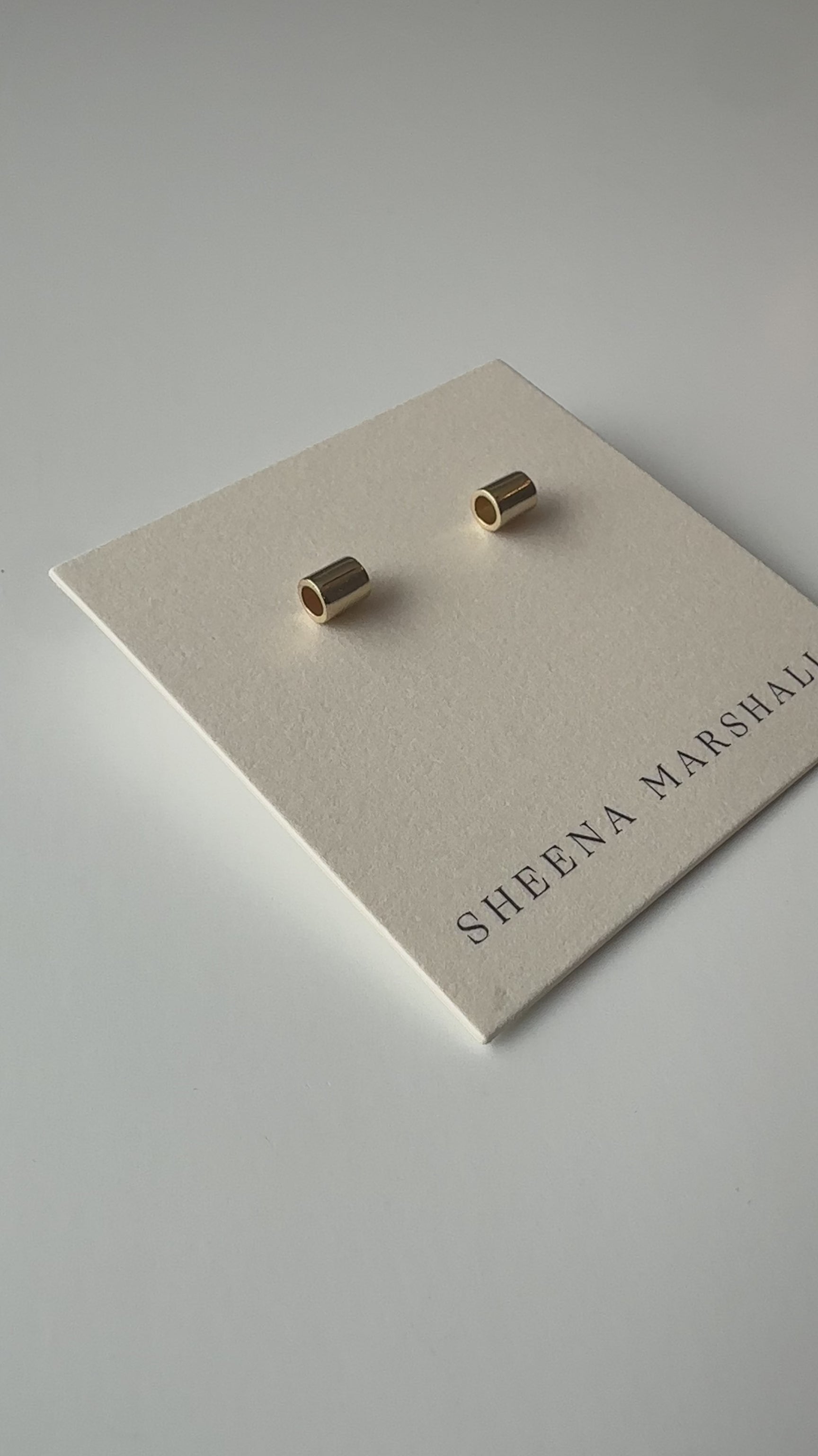 Wide Tube Studs | 14k Solid Gold – Sheena Marshall